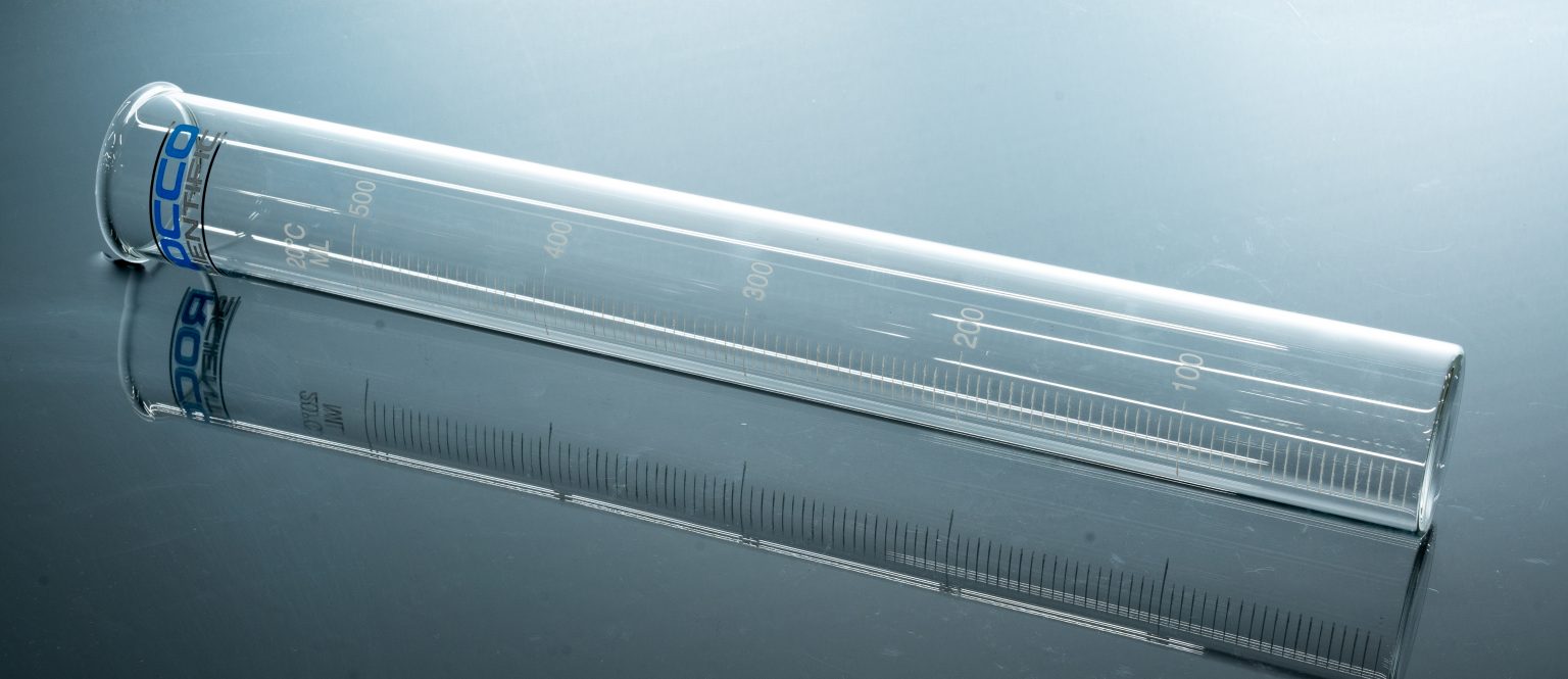 500ml Flat Bottom Test Cylinder, ASTM D1881 - Rocco Scientific ...